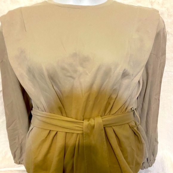 Zara | Tops | Zara Beige Top Open Side Sleeves | Poshmark